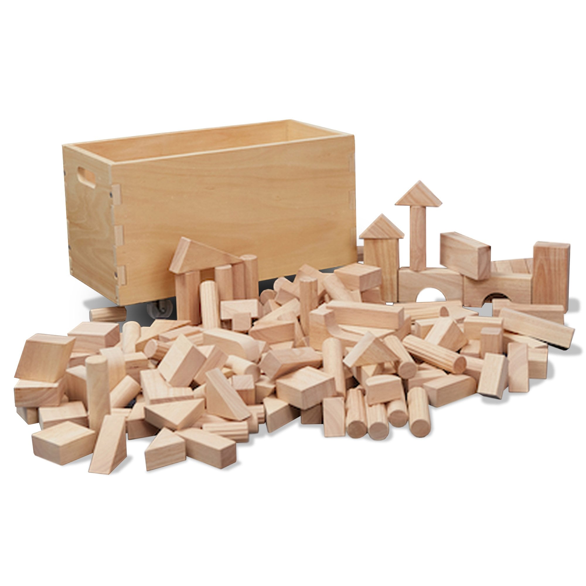 Wooden Construction Blocks In A Cart 224pc | Eduspace Supplies