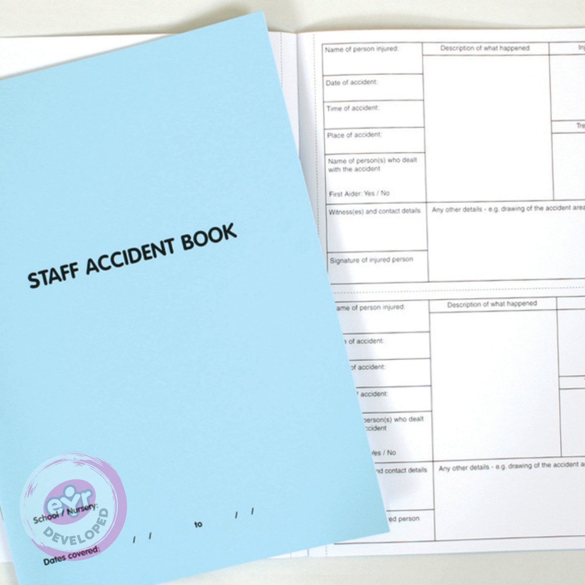 A4 Staff Accident Book (Blue) | Eduspace Supplies