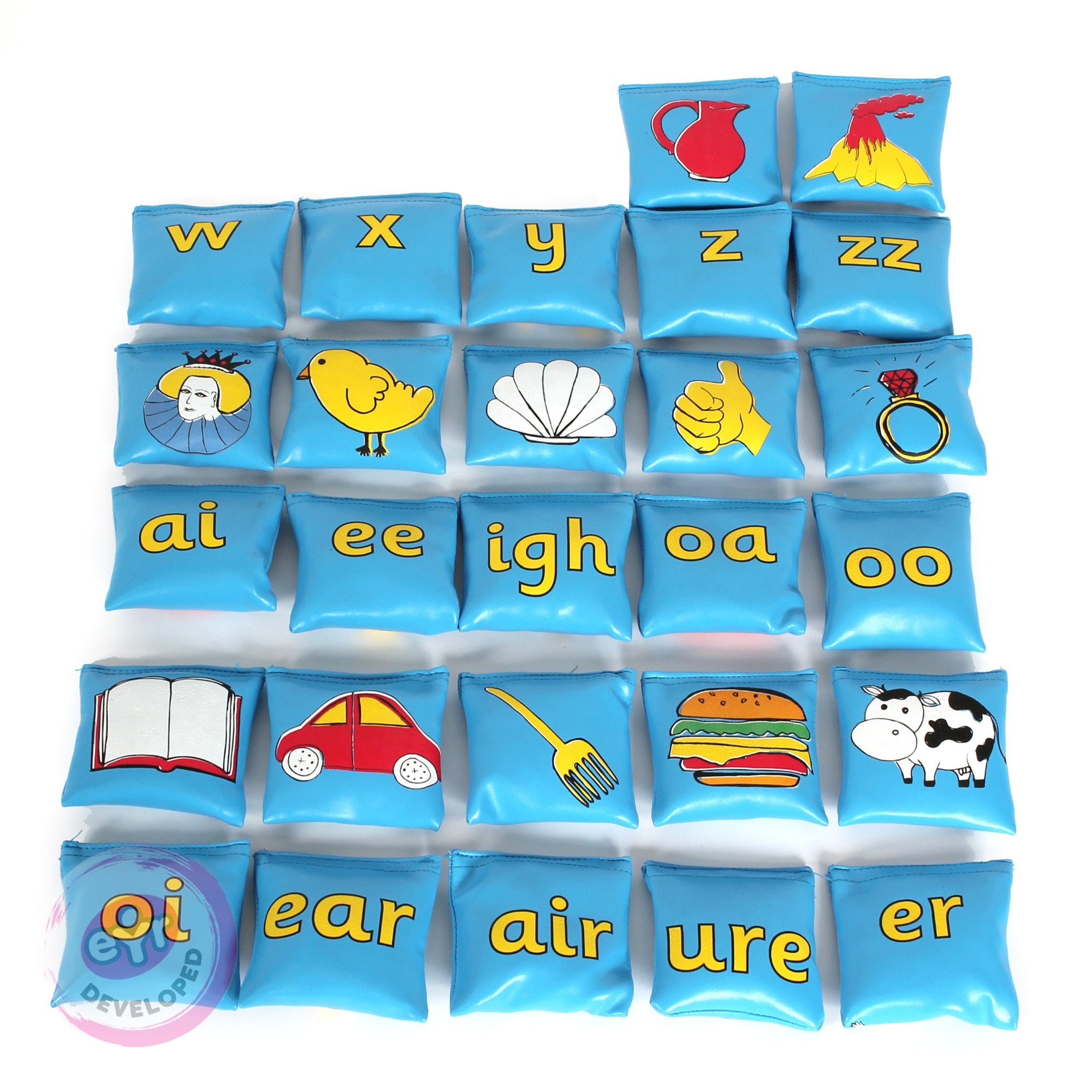 Phase 2 Phonics Bean Bags – Set Of 23 | Eduspace Supplies