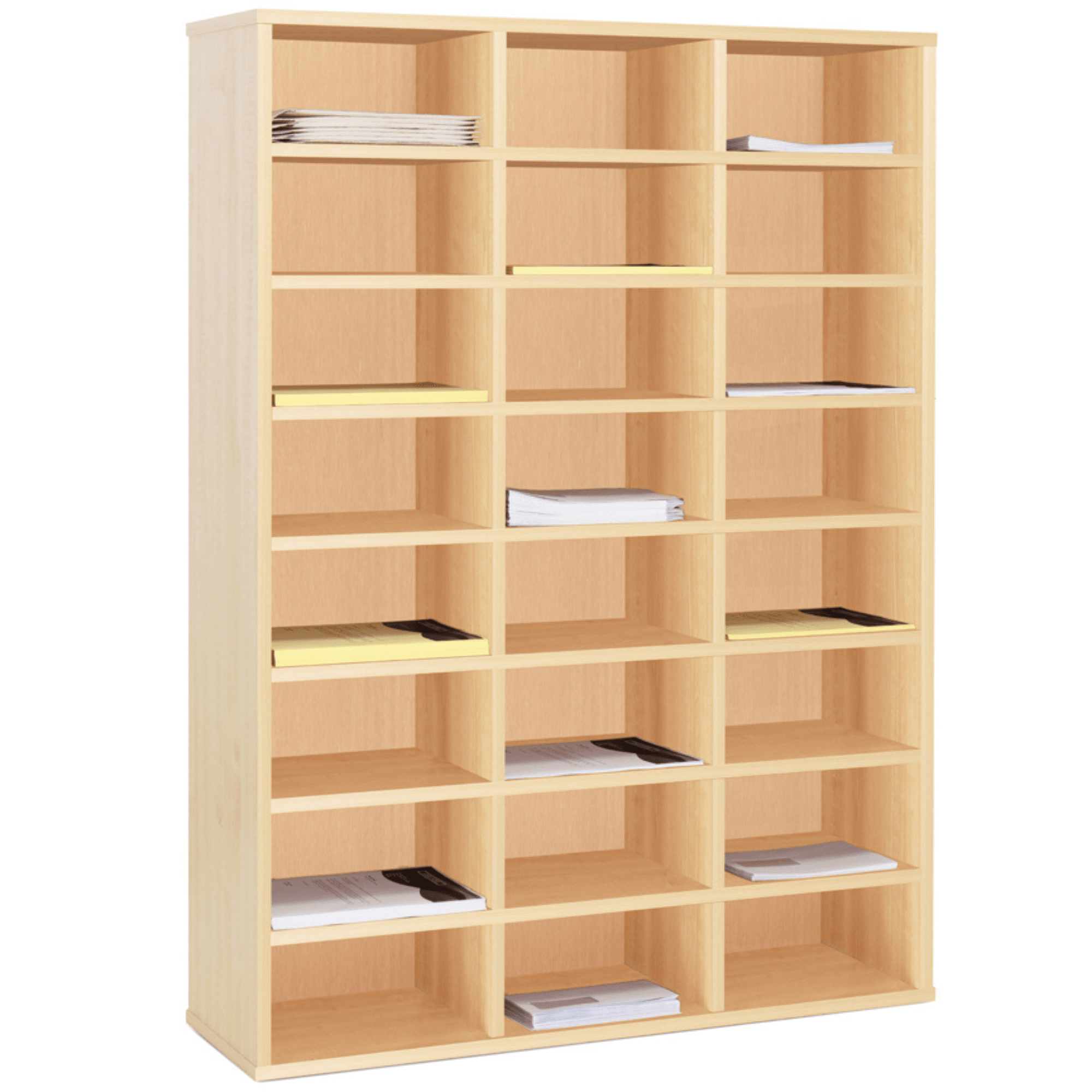 24 A4 Compartment Pigeon Hole Unit In Beech MFC | Eduspace Supplies