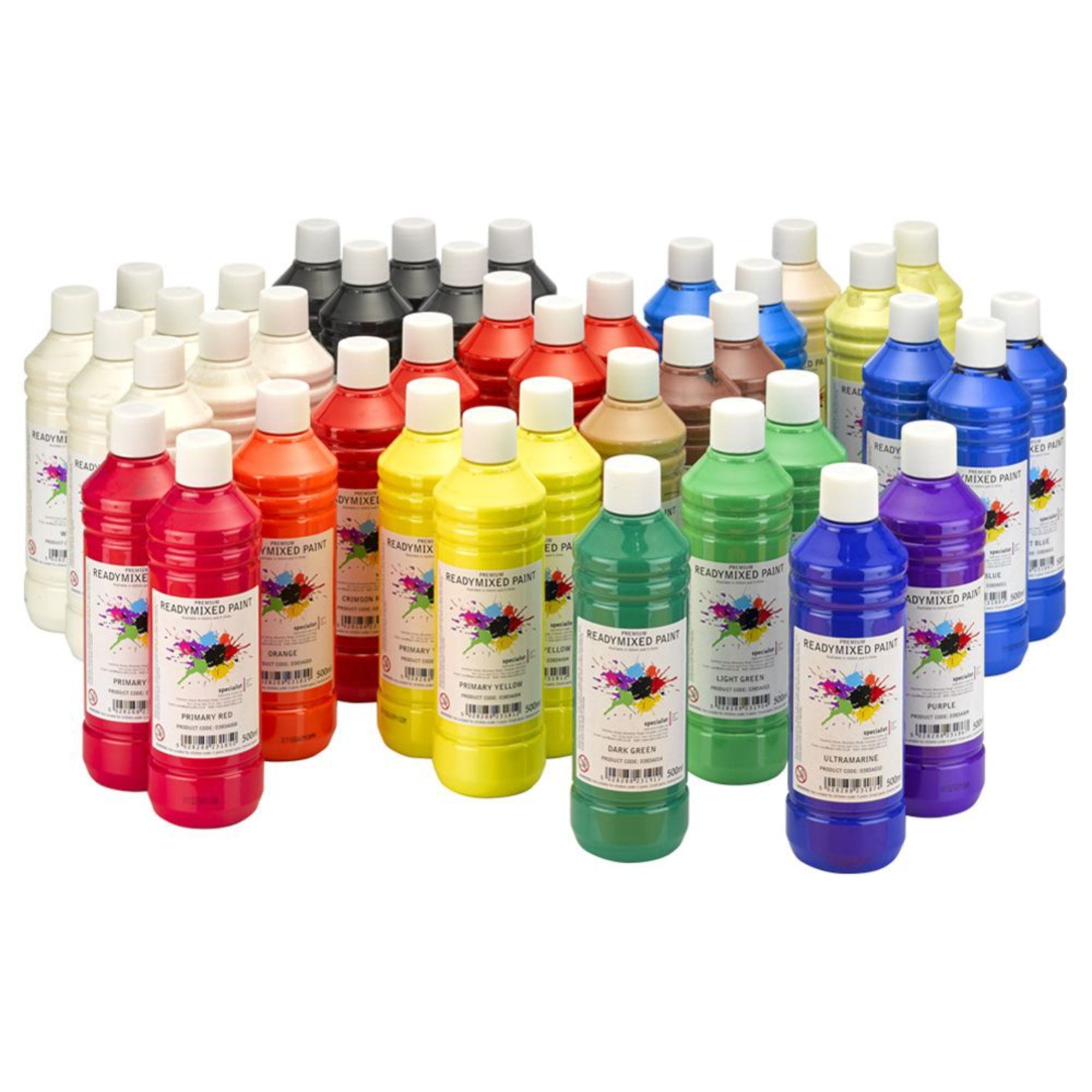 Ready Mixed Paint Assortment 40 x 500ml | Eduspace Supplies