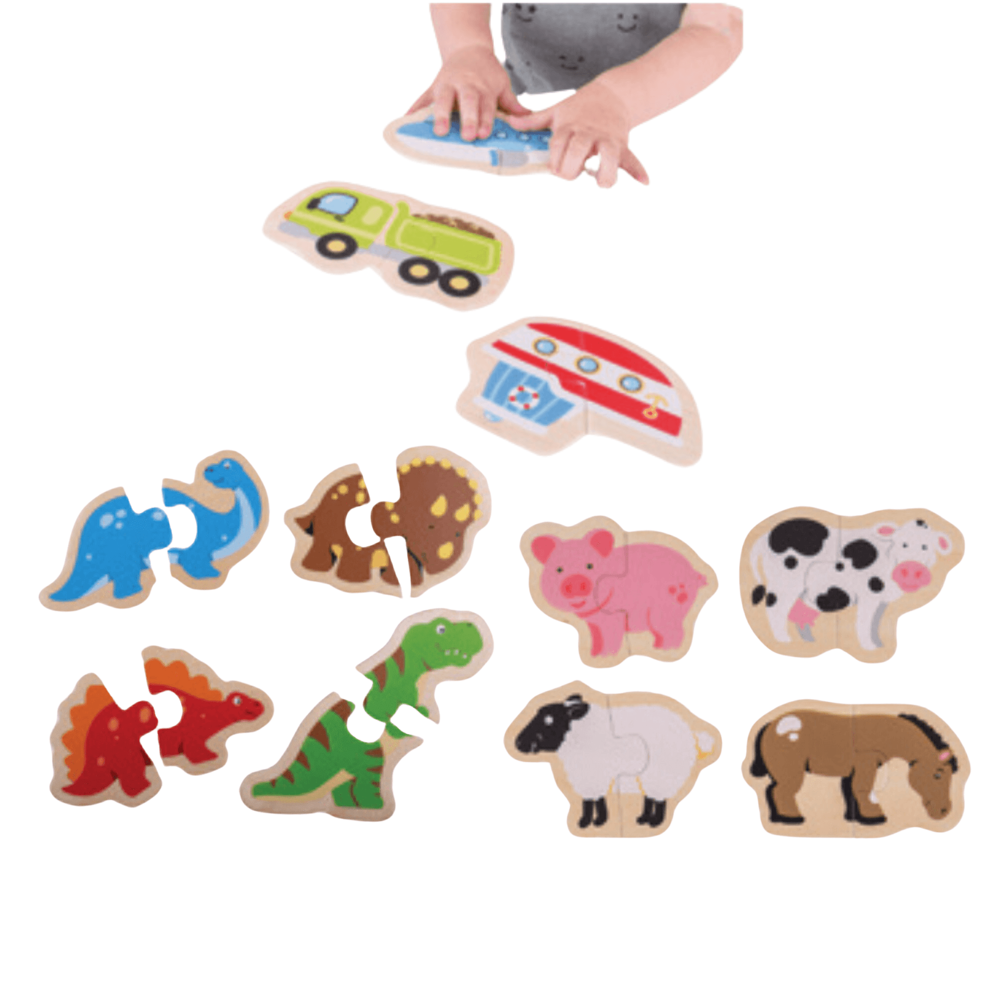 Farm Animals 2 Piece Wooden Puzzle | Eduspace Supplies