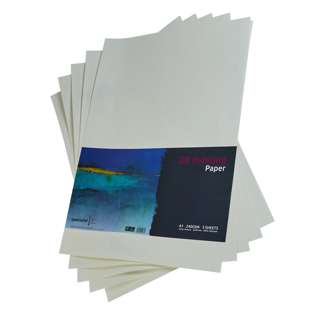 Spectrum Artist Oil Painting Paper A1 240gsm. Pack of 5 | Eduspace Supplies