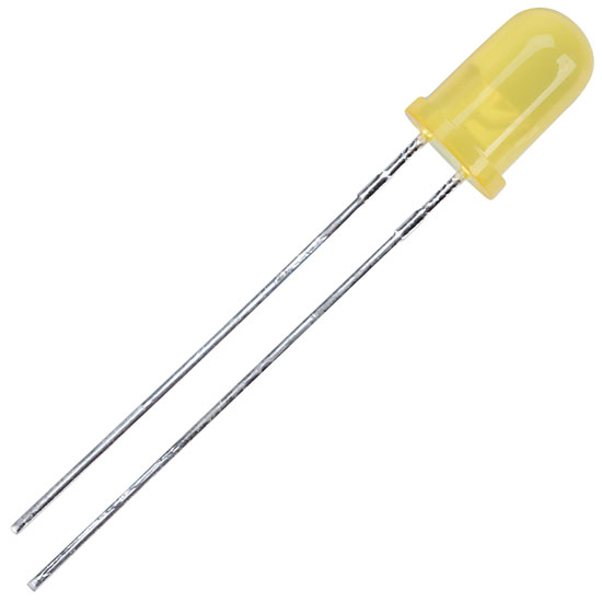 Standard 5mm LEDs – 30mA – 2.1V – Yellow. Pack of 10 | Eduspace Supplies