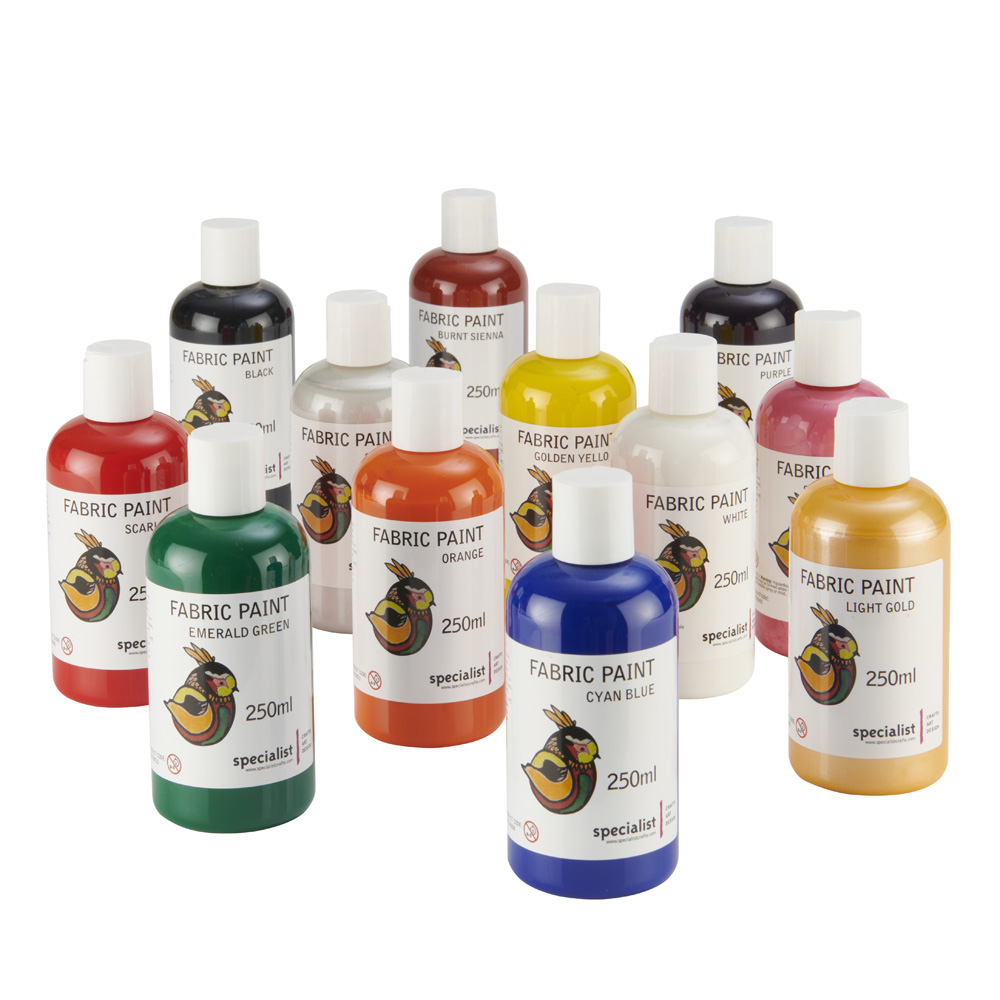 Specialist Crafts Fabric Paints 250ml – Assortment | Eduspace Supplies