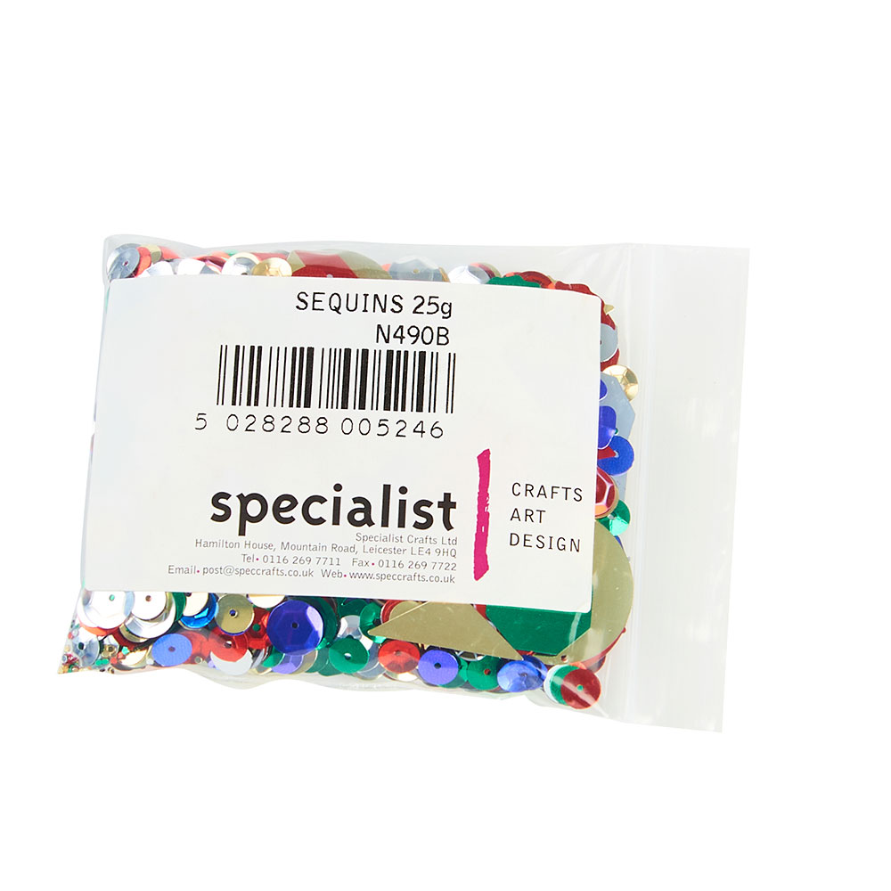 Assorted Sequins – 25g Bag | Eduspace Supplies