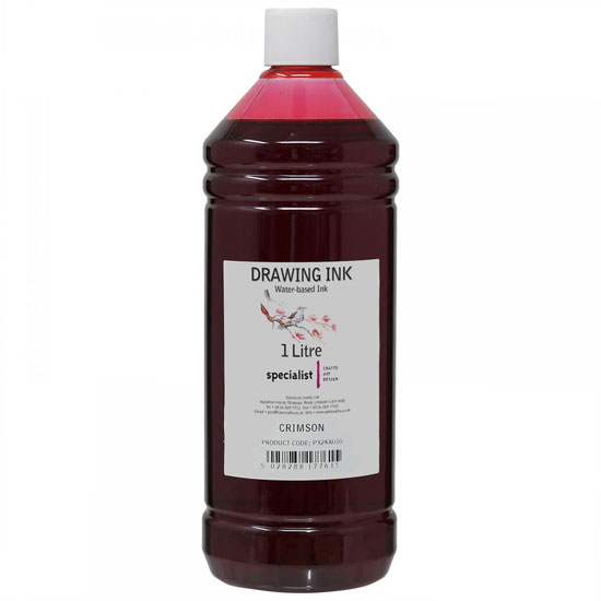 Specialist Crafts Drawing Ink 1L – Crimson Red | Eduspace Supplies