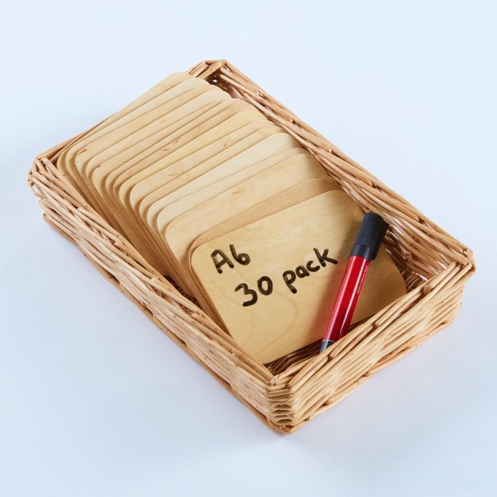 A6 Natural Wipe Boards (30Pk) | Eduspace Supplies