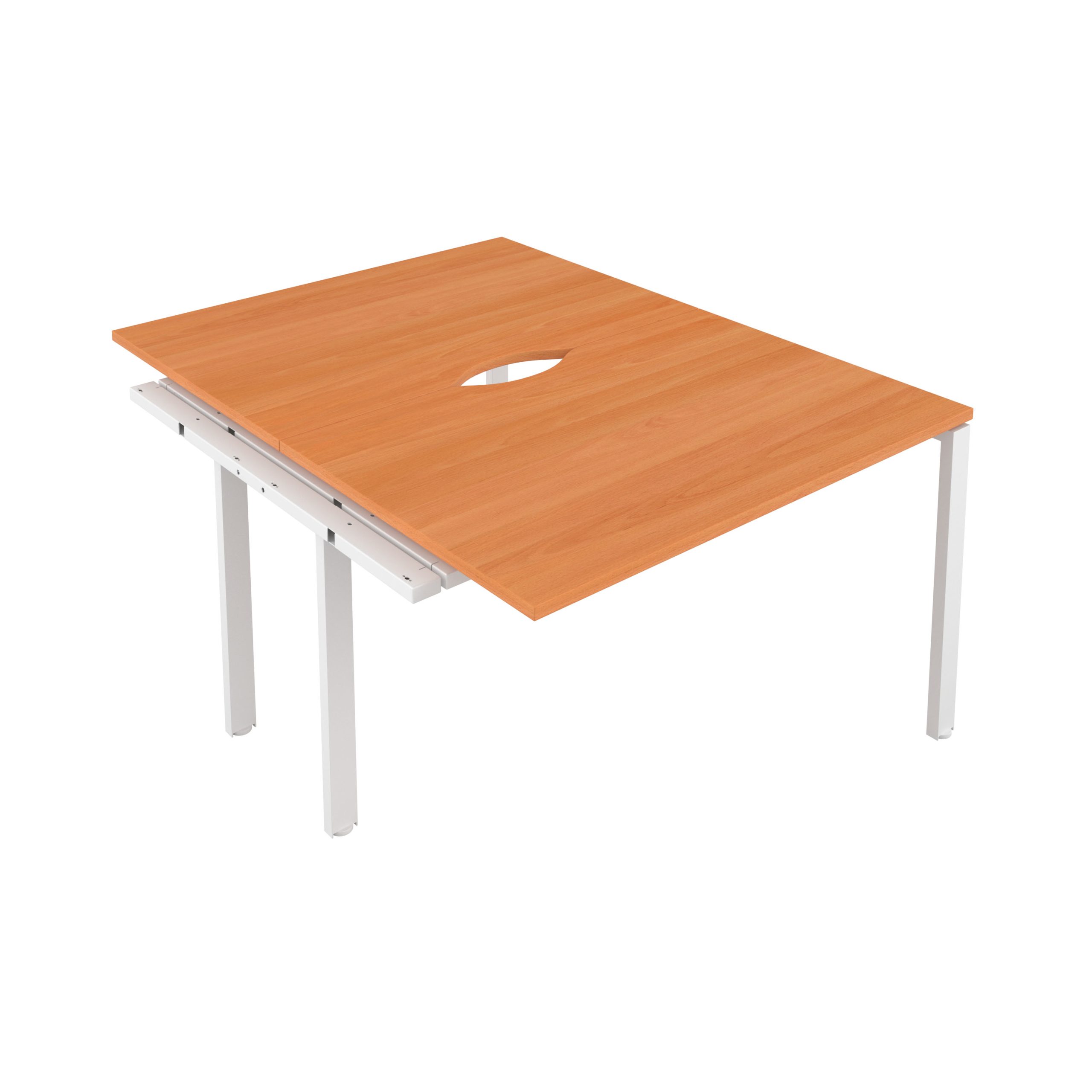 CB Bench Extension with Cut Out: 2 Person | 1200 X 800 | Beech/White ...