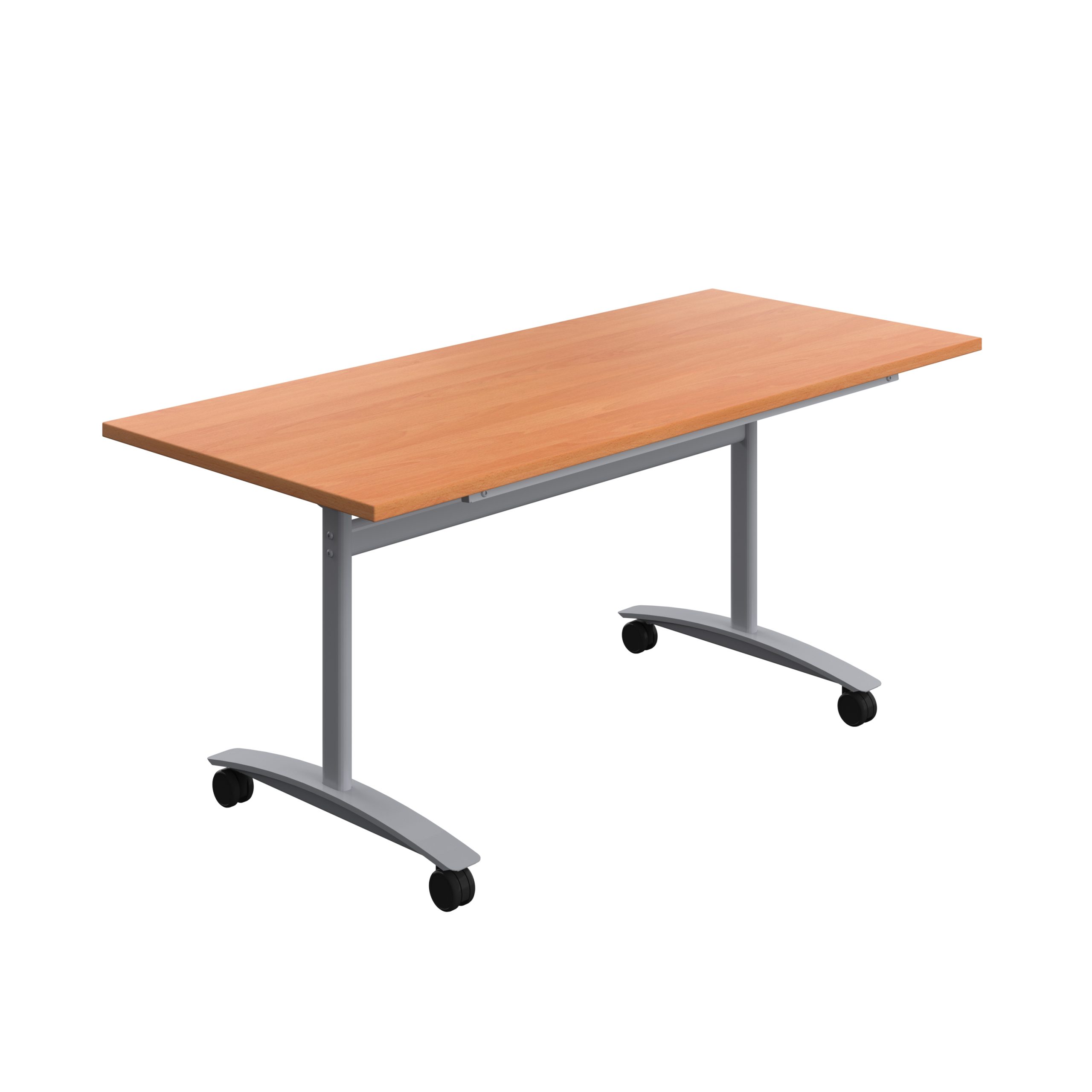 One Rectangular Tilting Table | 1600 X 700 | Beech/Silver | Eduspace ...