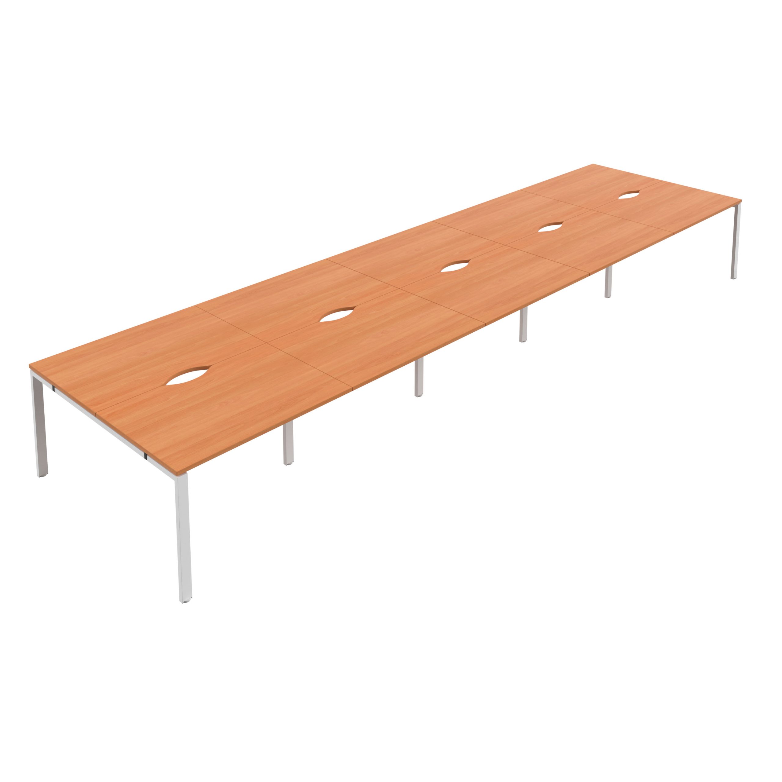 CB Bench with Cut Out: 10 Person | 1200 X 800 | Beech/White | Eduspace ...