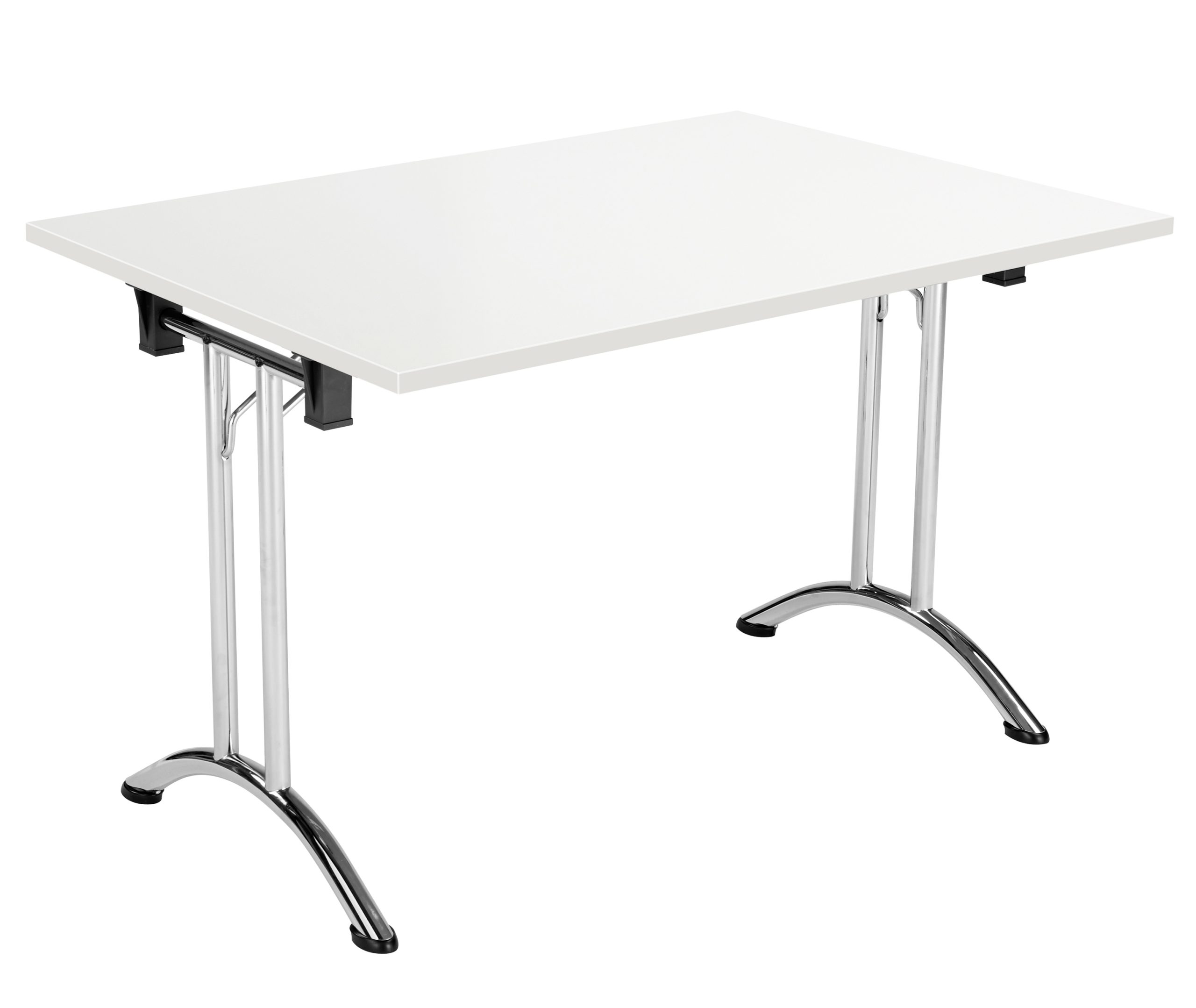 One Union Rectangular Folding Table | 1200 X 800 | White/Chrome ...