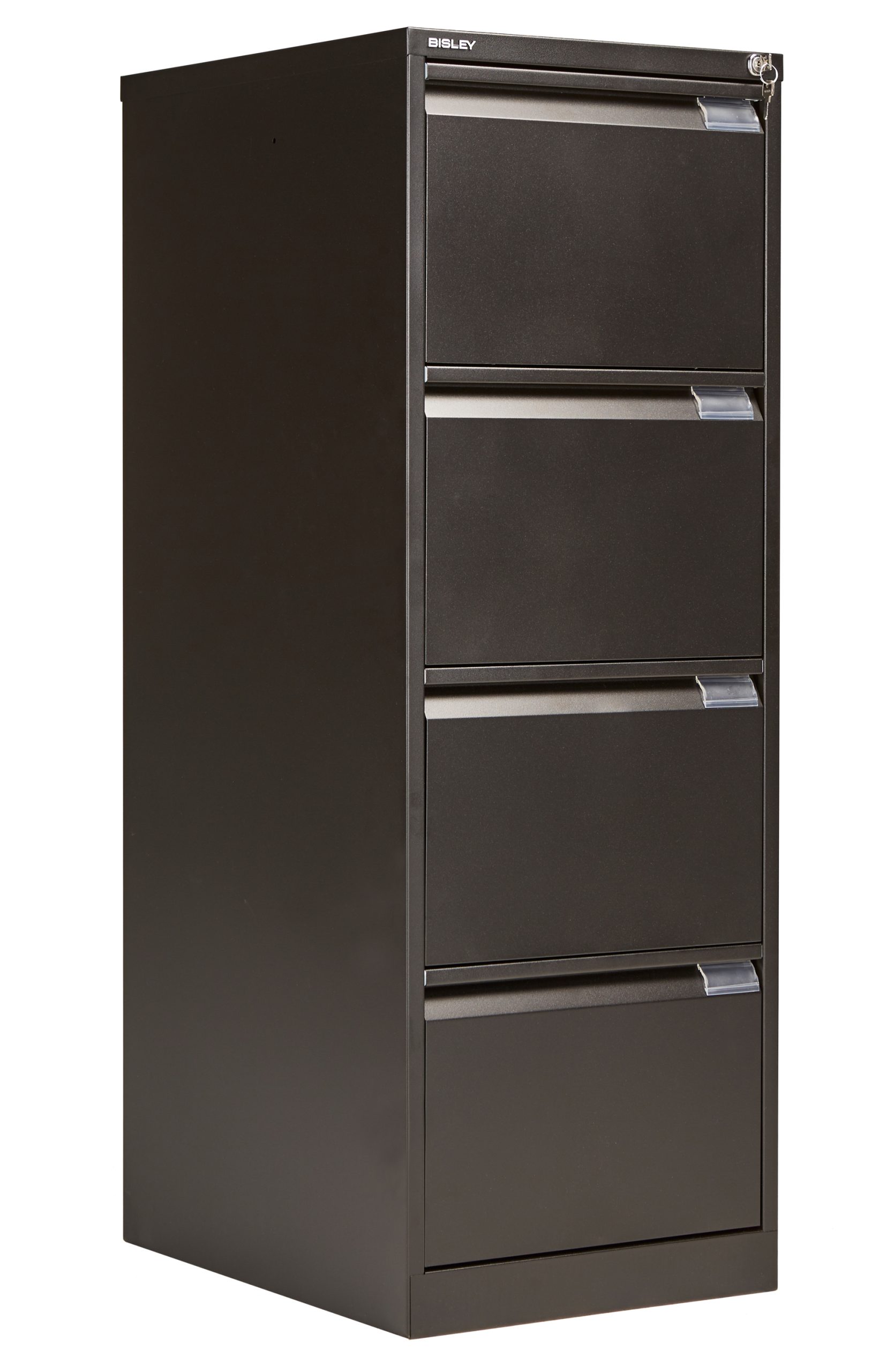 Bisley 4 Drawer Classic Steel Filing Cabinet | Black | Eduspace Supplies