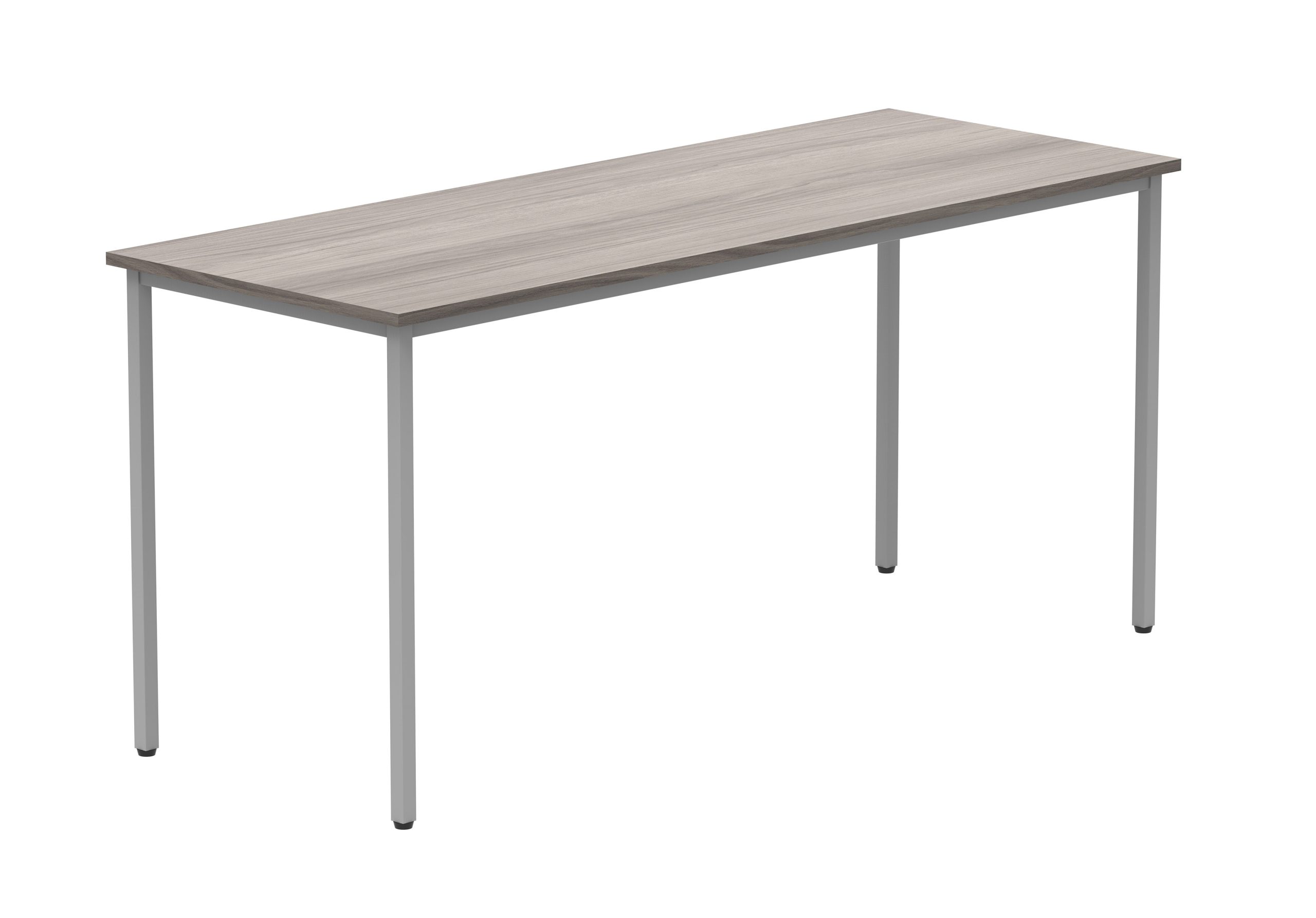 Office Rectangular Multi-Use Table | 1600X600 | Alaskan Grey Oak/Silver ...