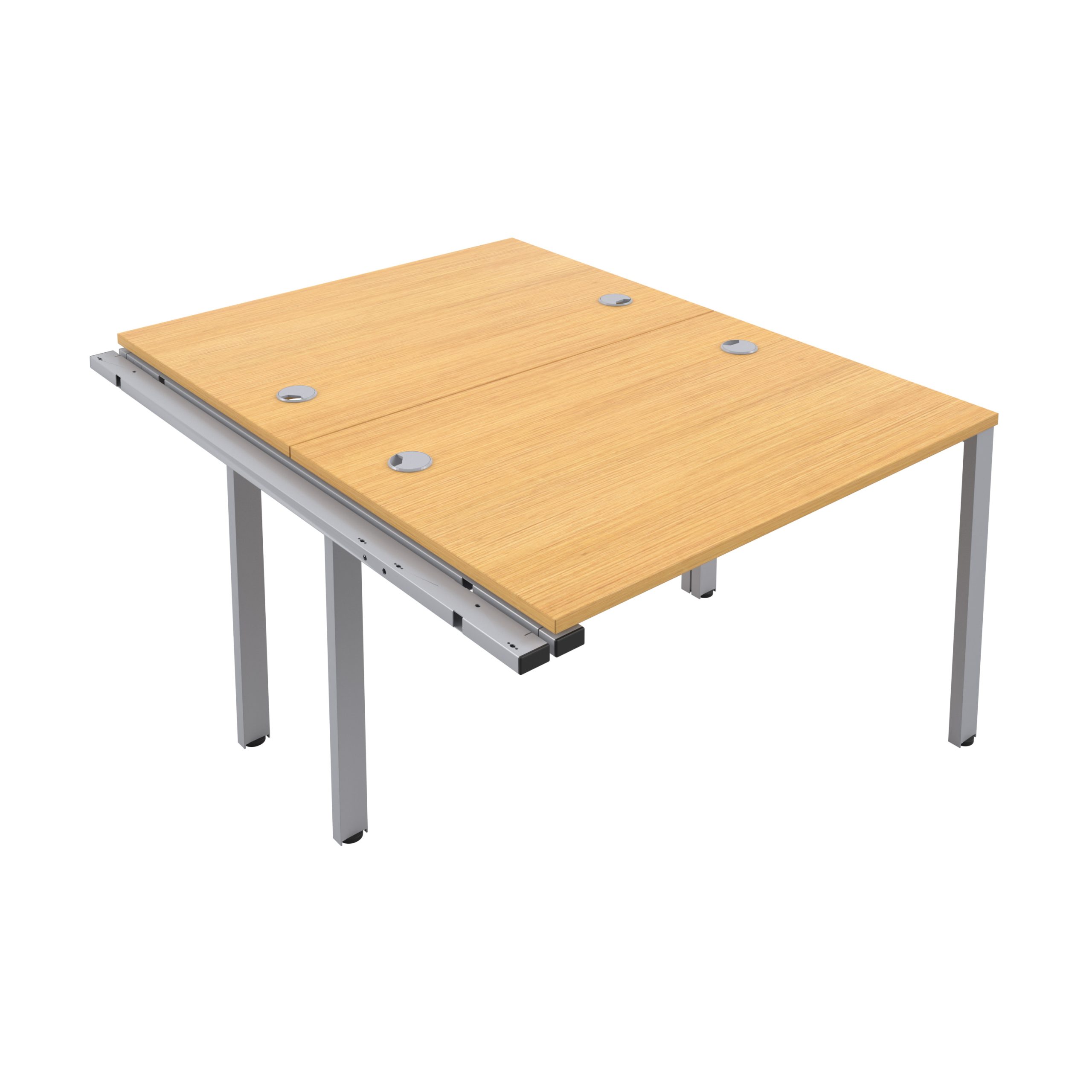 CB Bench Extension with Cable Ports: 2 Person | 1200 X 800 | Nova Oak ...