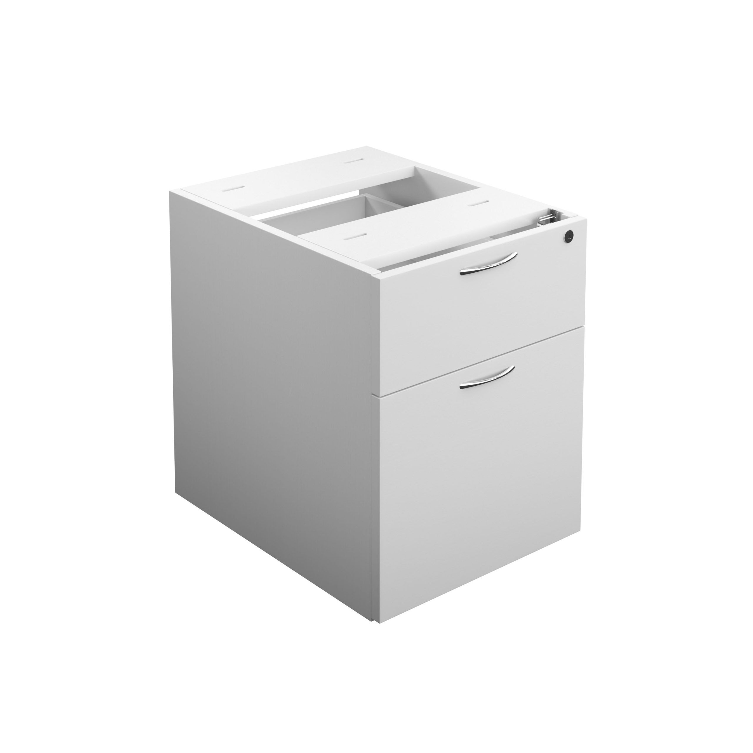 Essentials Fixed Pedestal 2 Drawers | Standard | White | Eduspace Supplies