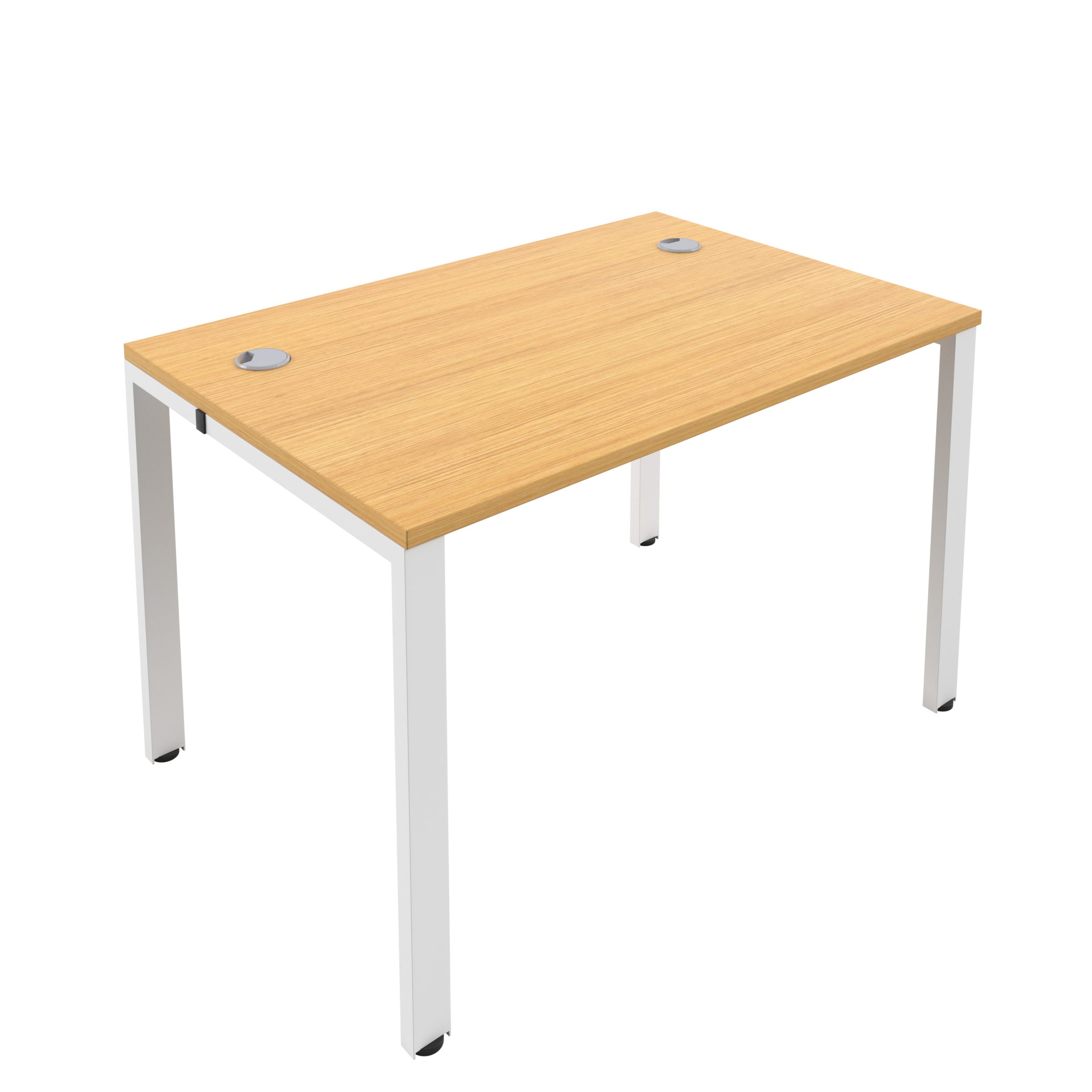 CB Bench with Cable Ports: 1 Person | 1600 X 800 | Nova Oak/White ...
