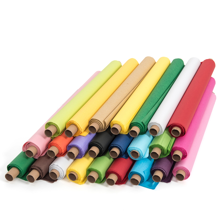 Non Bleed Tissue Paper Rolls Assorted 24pk | Eduspace Supplies