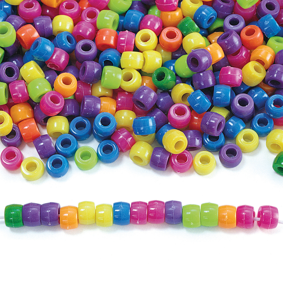 Neon Pony Beads Set 450g | Eduspace Supplies