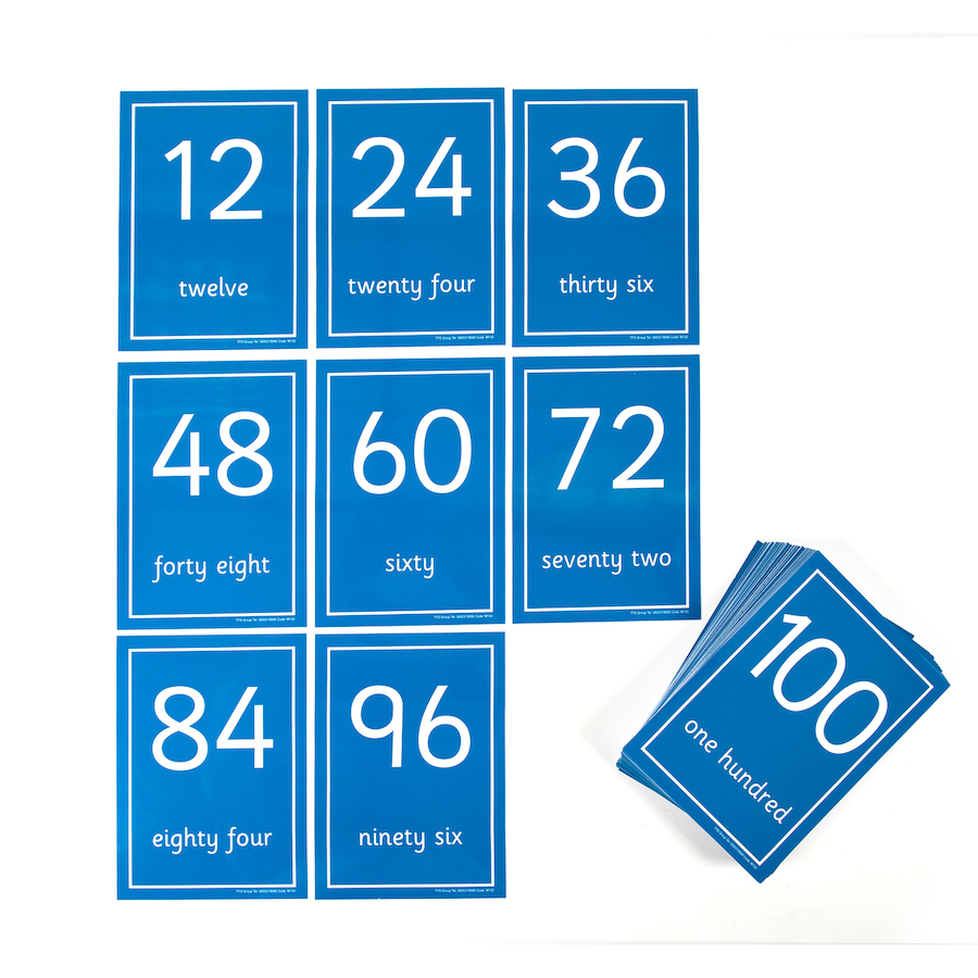 Laminated Number Cards 1-100 | Eduspace Supplies