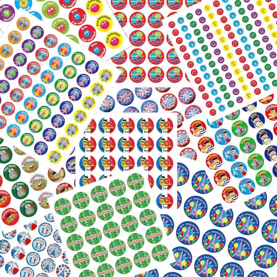 French Reward Assorted Stickers 375pk | Eduspace Supplies