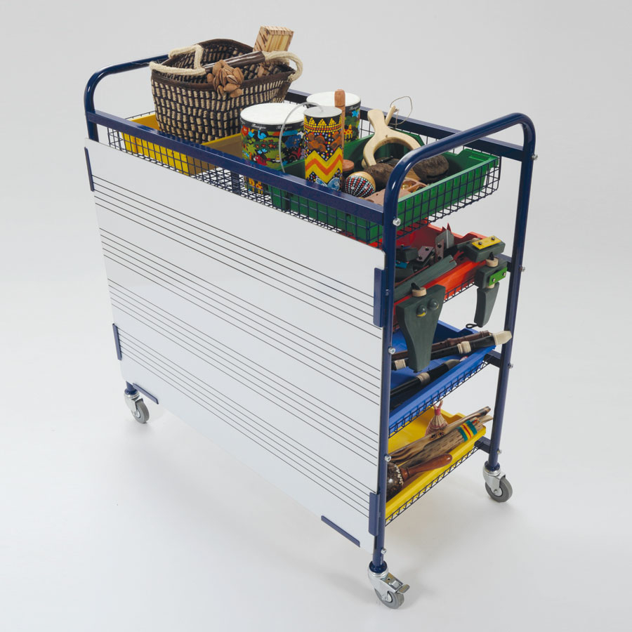 Whiteboard Music Storage Trolley | Eduspace Supplies