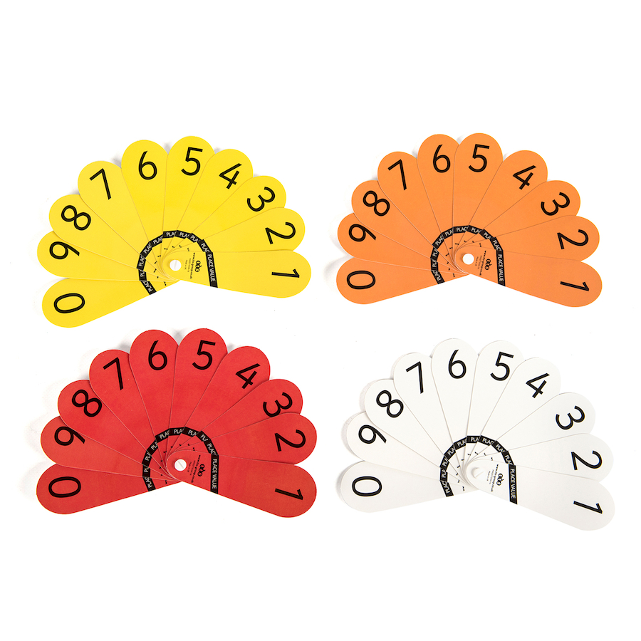 Coloured Place Value Number Fans 60pcs | Eduspace Supplies