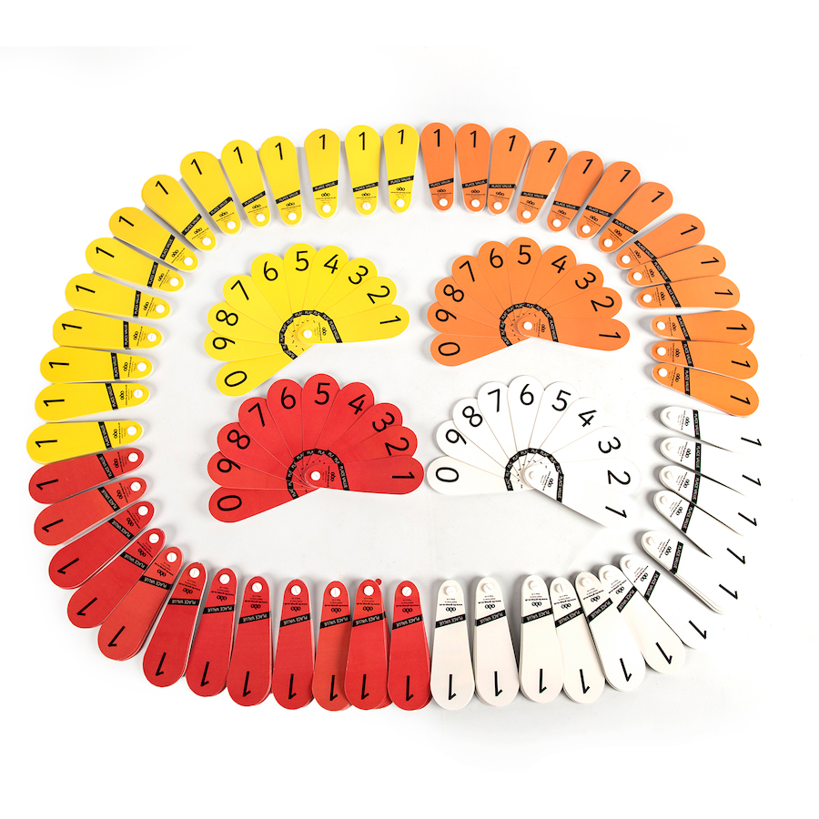 Coloured Place Value Number Fans 60pcs | Eduspace Supplies