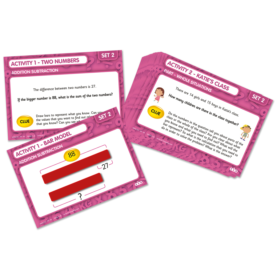 Bar Model Laminated Activity Cards | Eduspace Supplies