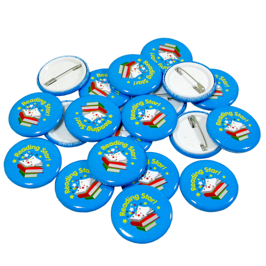 Reading Star Button Badges 40pk | Eduspace Supplies