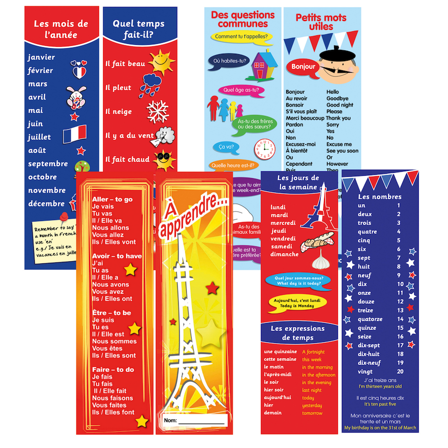 French Bookmarks 80pk | Eduspace Supplies