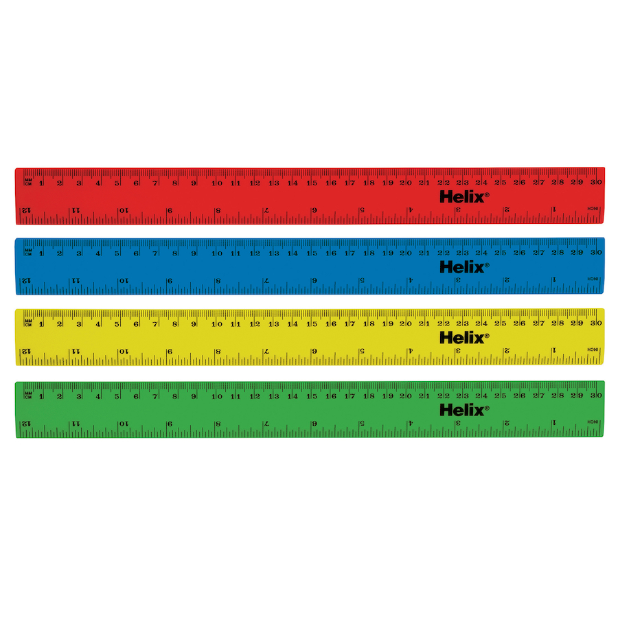 30cm Coloured Rulers 100pk | Eduspace Supplies